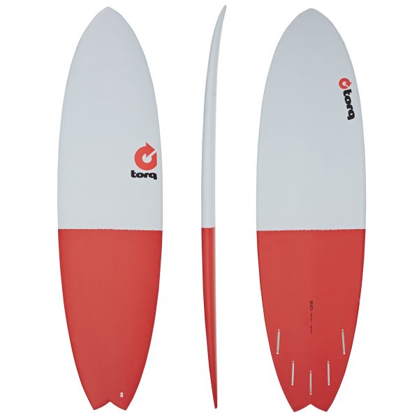 Torq Surfboards - Torq Mod Fish Fift Fifty Surfboard - Grey / Red Tail ...